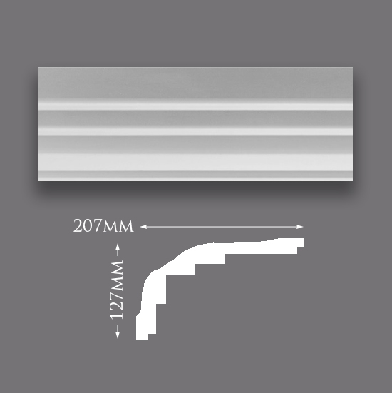 Sample - Wentworth Step Plaster Cornice. Hodkin & Jones | Fibrous ...