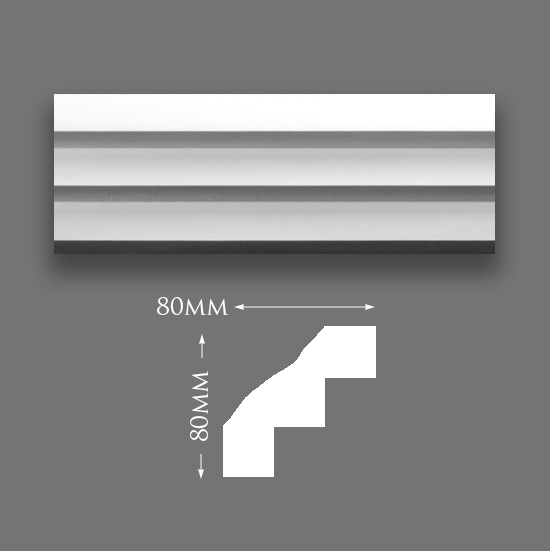 Sample - Claremont Step Plaster Cornice. Hodkin & Jones | Fibrous ...