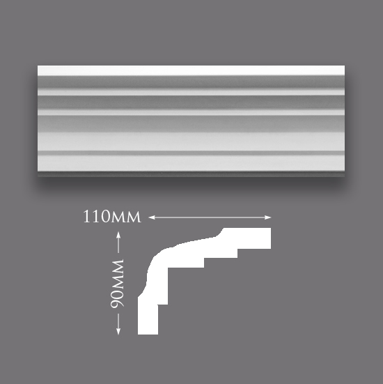 Sample - Ascot Step Plaster Cornice. Hodkin & Jones | Fibrous Plaster ...